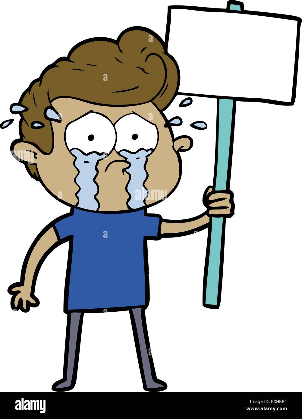 cartoon crying protester Stock Vector Image & Art - Alamy
