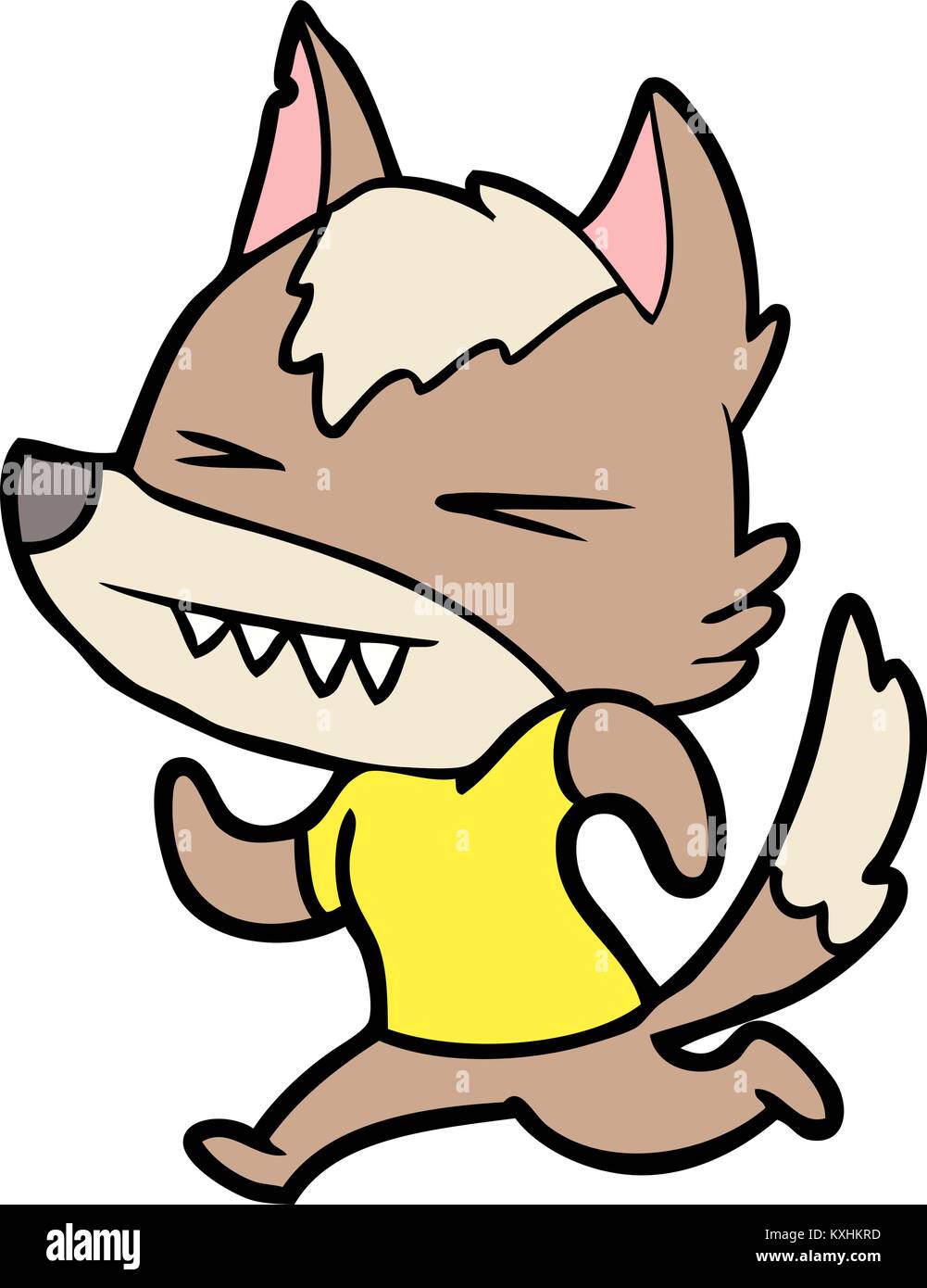 angry wolf cartoon Stock Vector Image & Art - Alamy