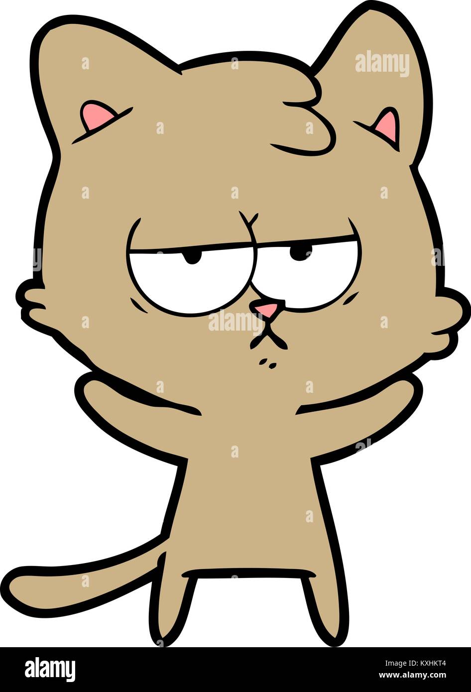 bored cartoon cat Stock Vector Image & Art - Alamy