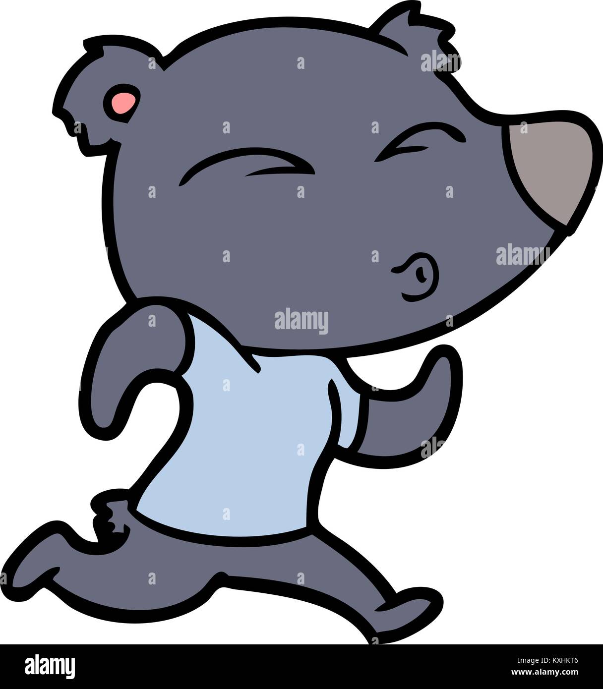 cartoon jogging bear Stock Vector Image & Art - Alamy