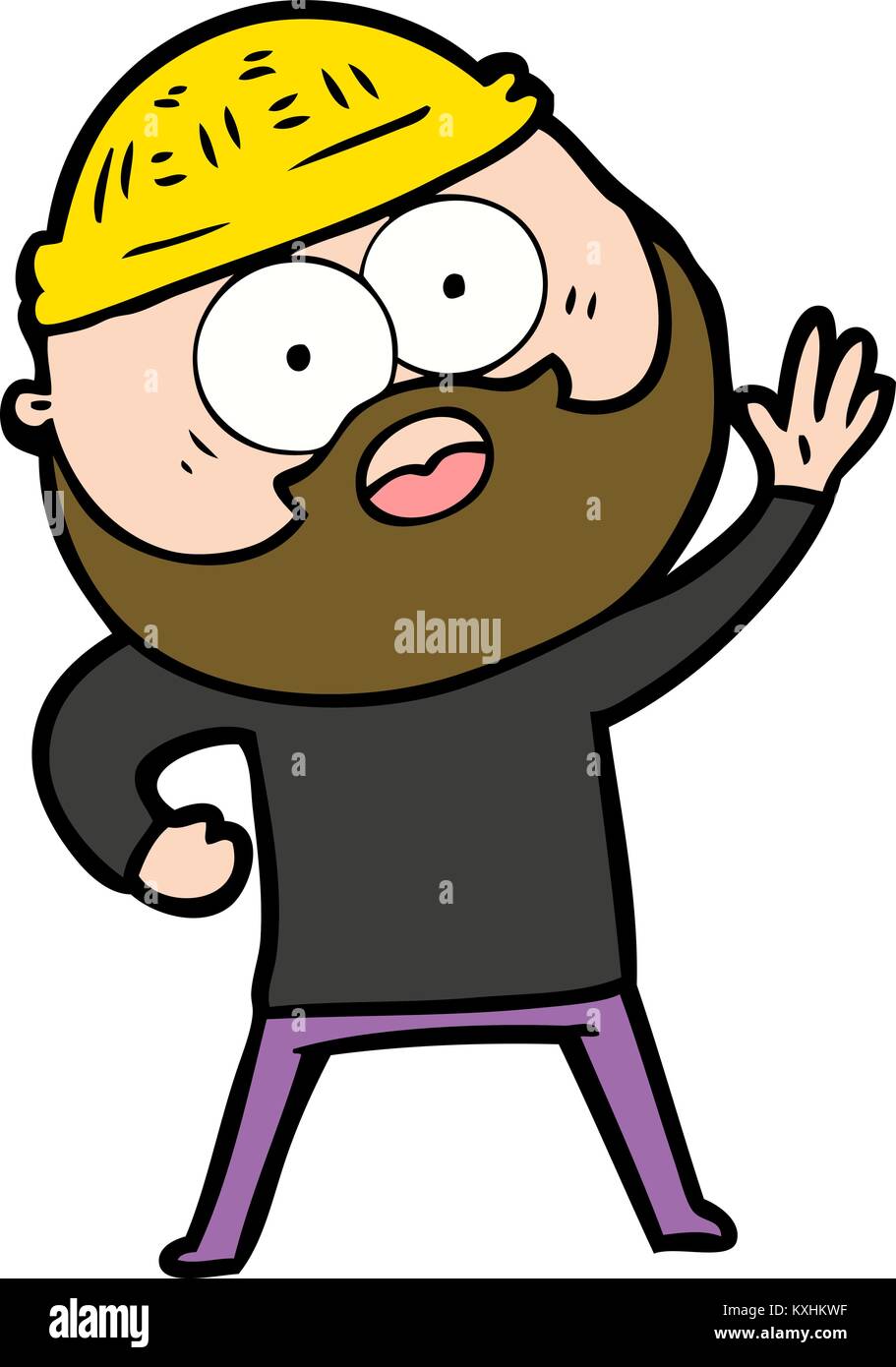 cartoon bearded man Stock Vector Image & Art - Alamy