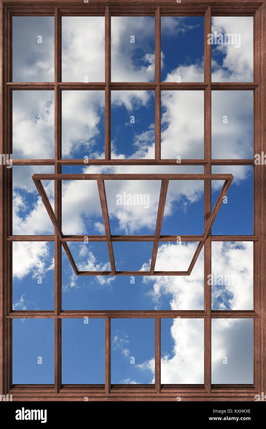 3d window hi-res stock photography and images - Alamy