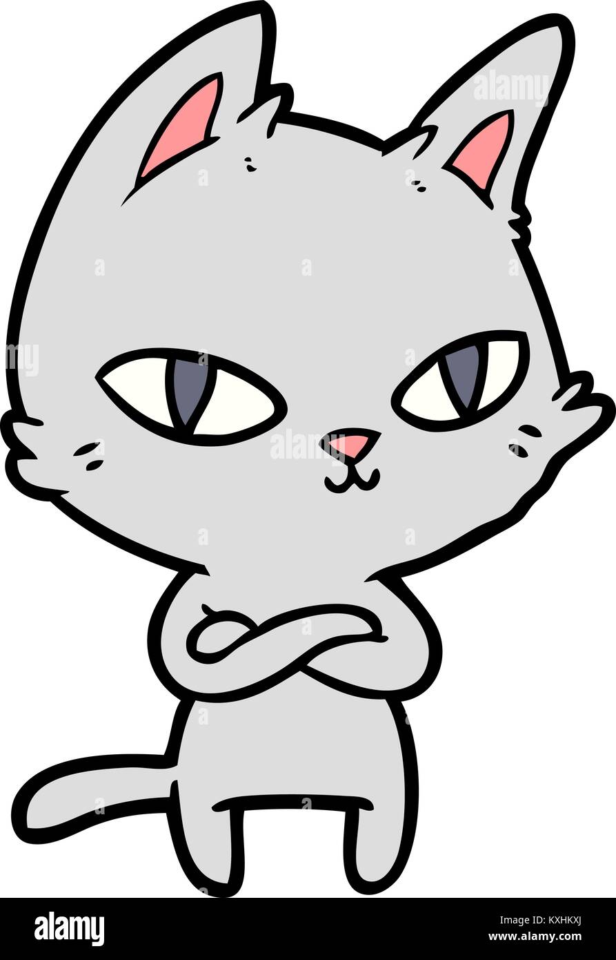 cartoon cat staring Stock Vector Image & Art - Alamy