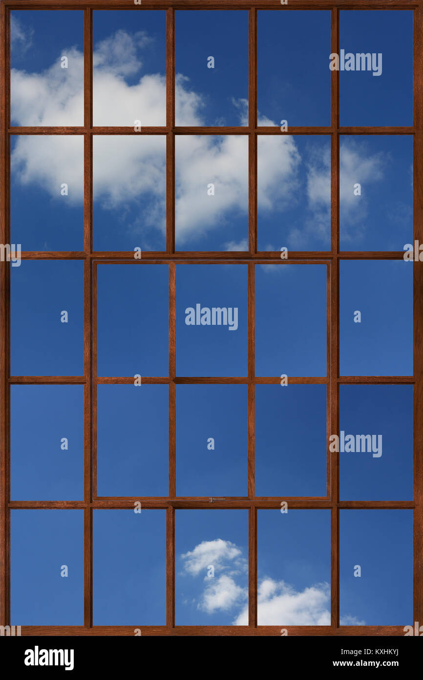 Window frame. 3D render Stock Photo - Alamy