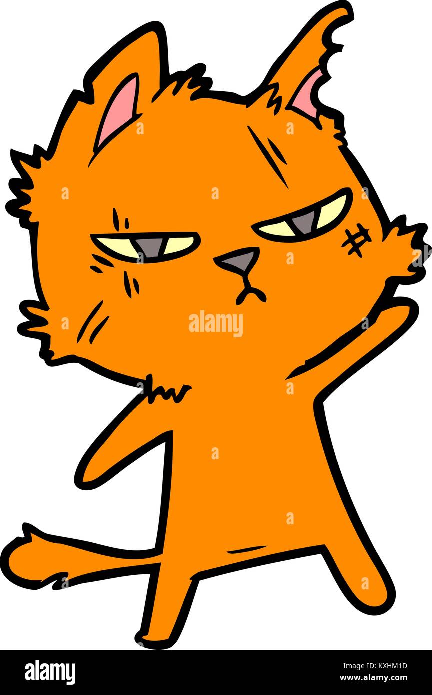 tough cartoon cat Stock Vector Image & Art - Alamy