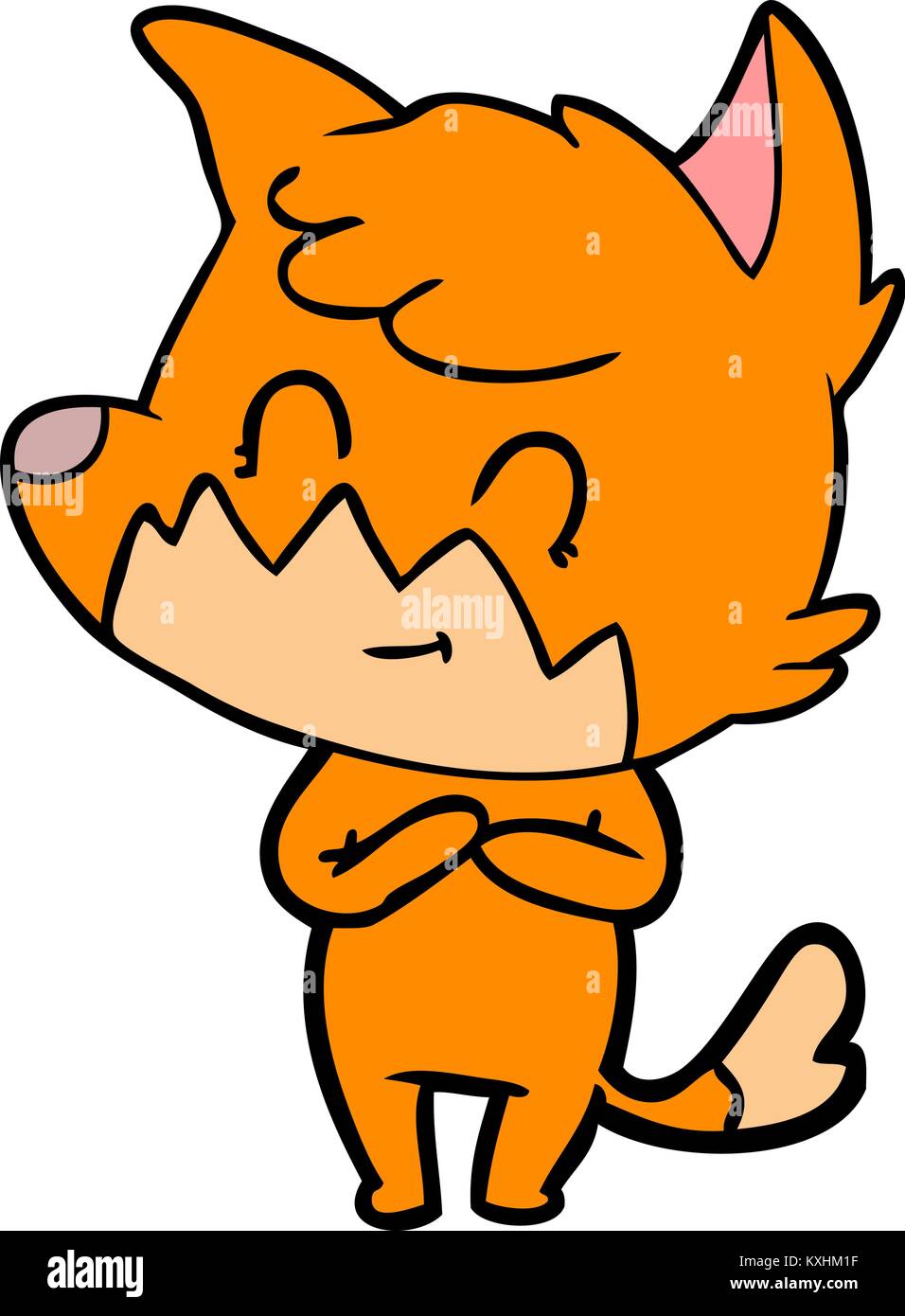 cartoon friendly fox Stock Vector Image & Art - Alamy