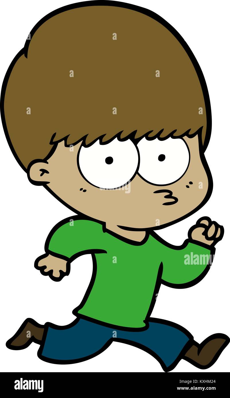 nervous cartoon boy Stock Vector Image & Art - Alamy
