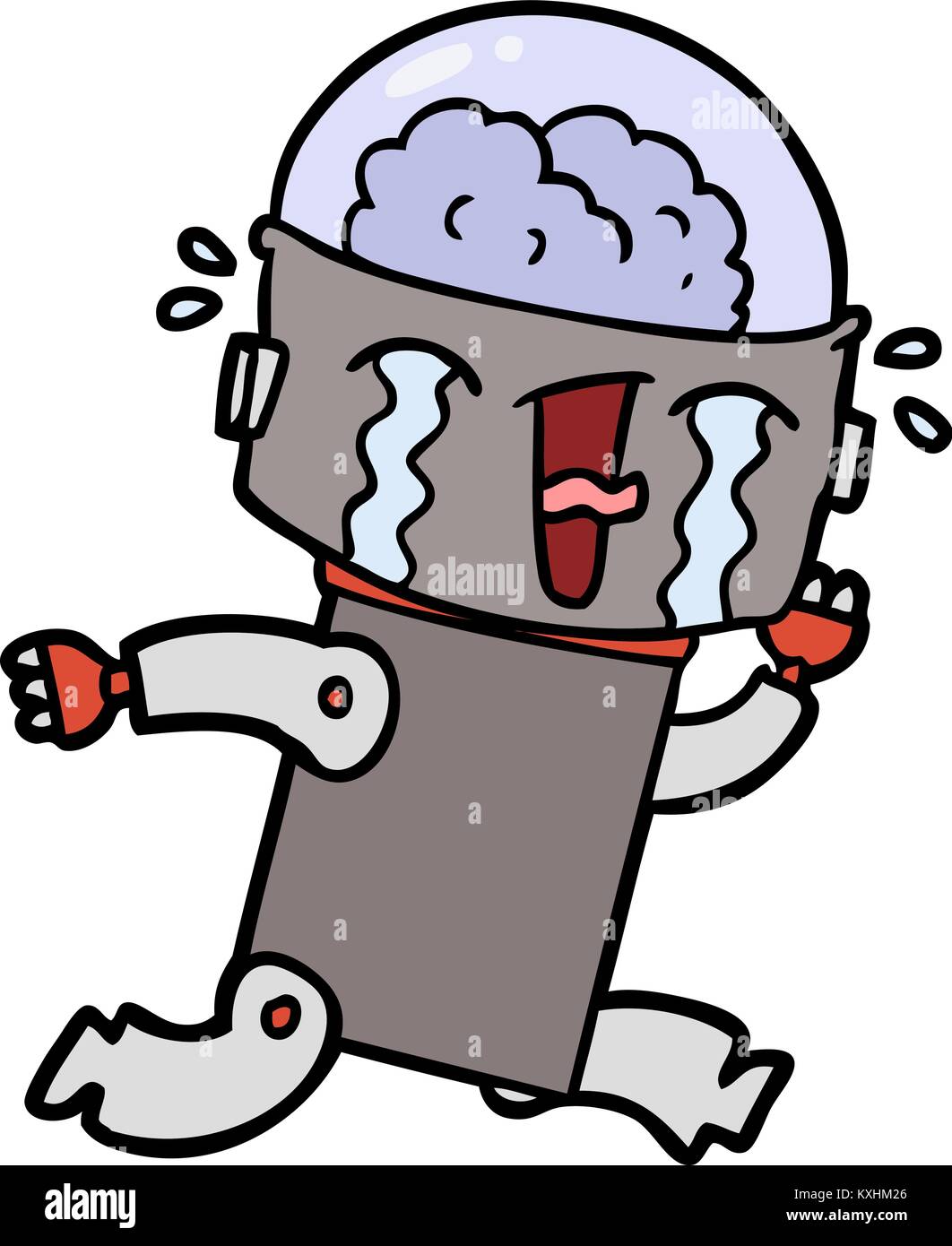 cartoon crying robot Stock Vector Image & Art - Alamy