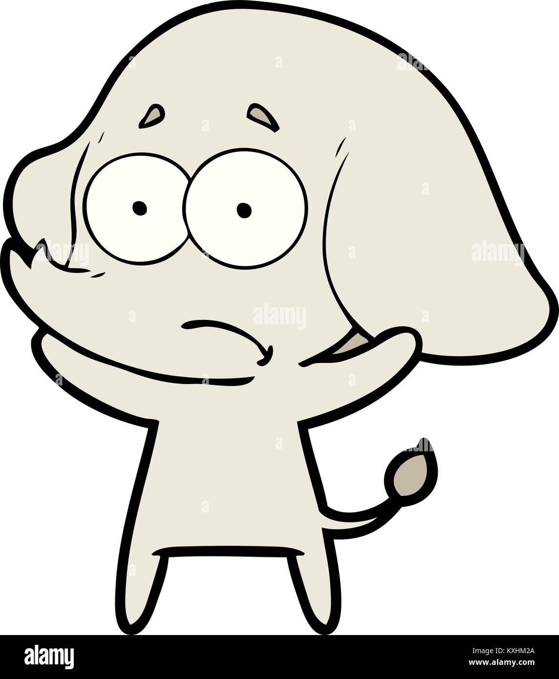 cartoon unsure elephant Stock Vector Image & Art - Alamy