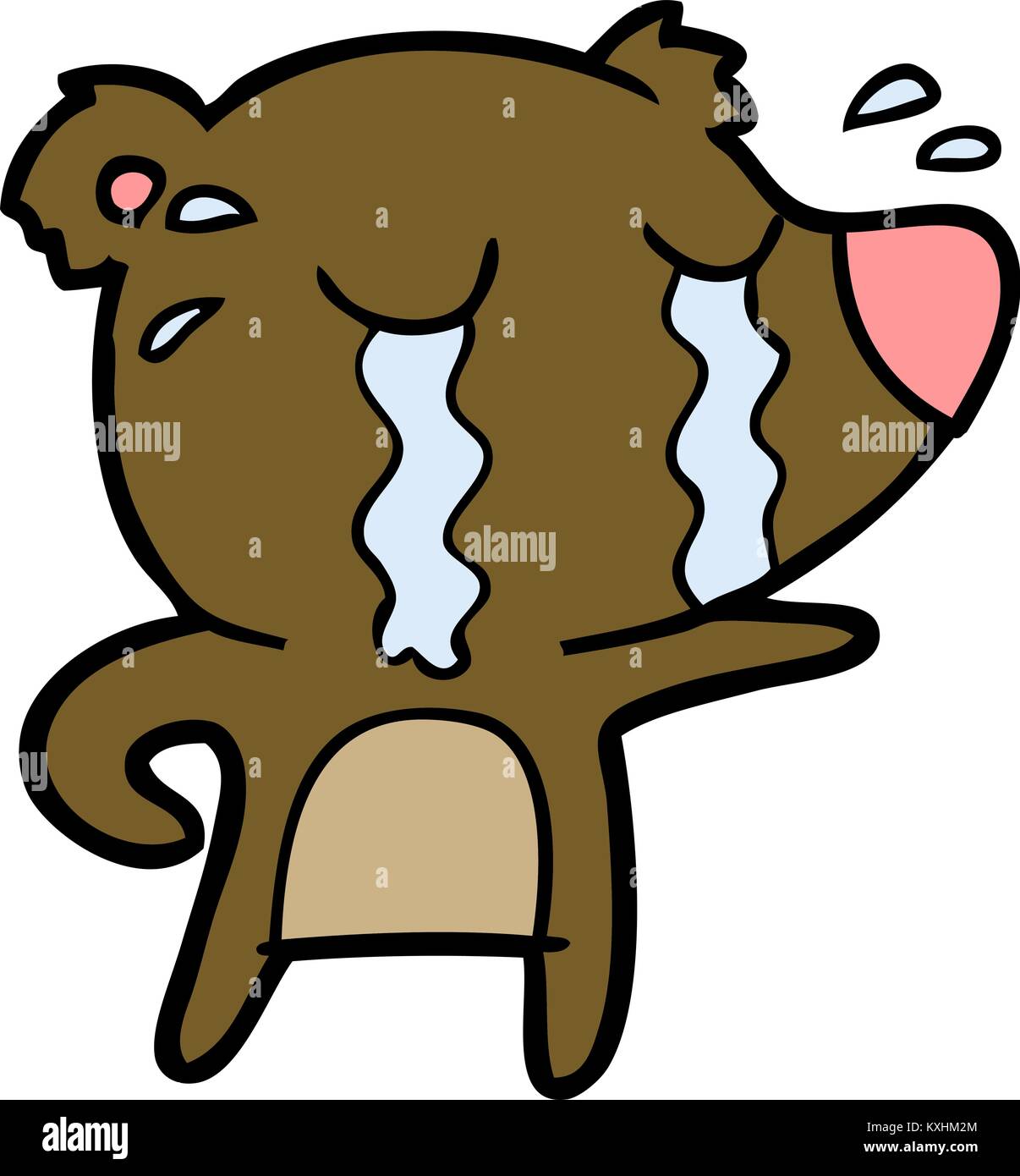 cartoon crying bear Stock Vector Image & Art - Alamy