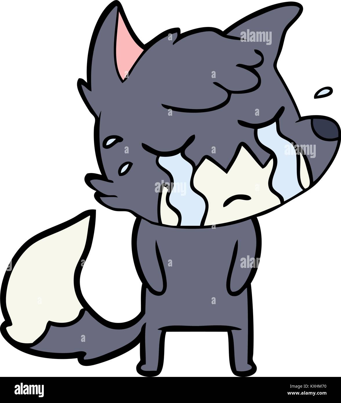 crying fox cartoon Stock Vector Image & Art - Alamy