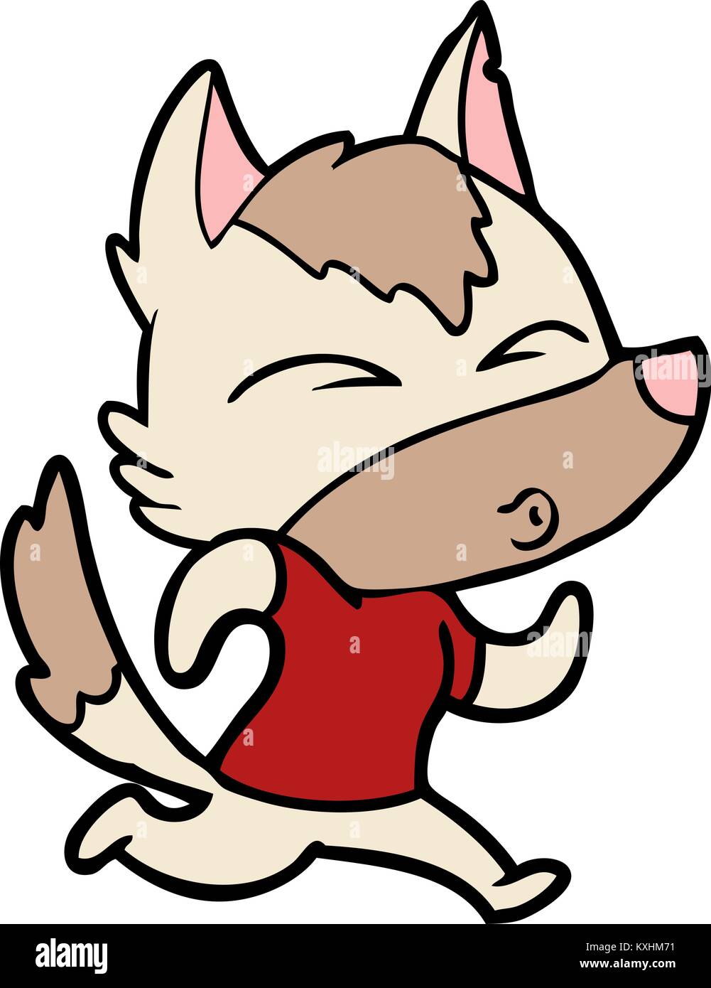 cartoon wolf running Stock Vector Image & Art - Alamy