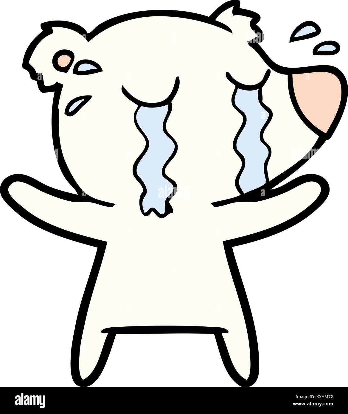 cartoon crying polar bear Stock Vector Image & Art - Alamy