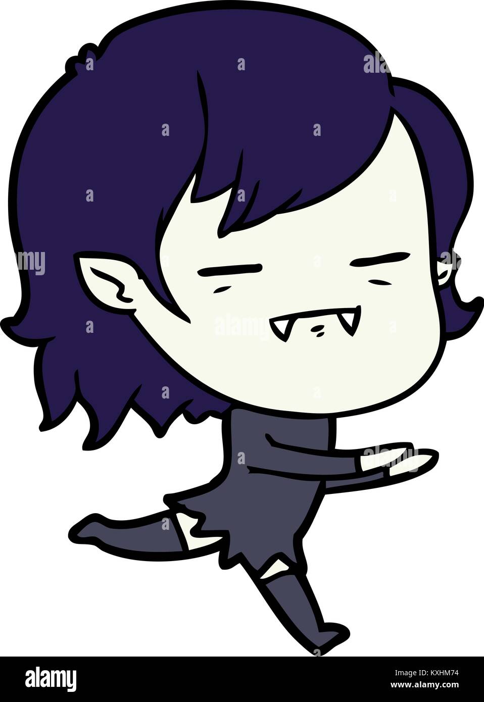 cartoon undead vampire girl running Stock Vector Image & Art - Alamy