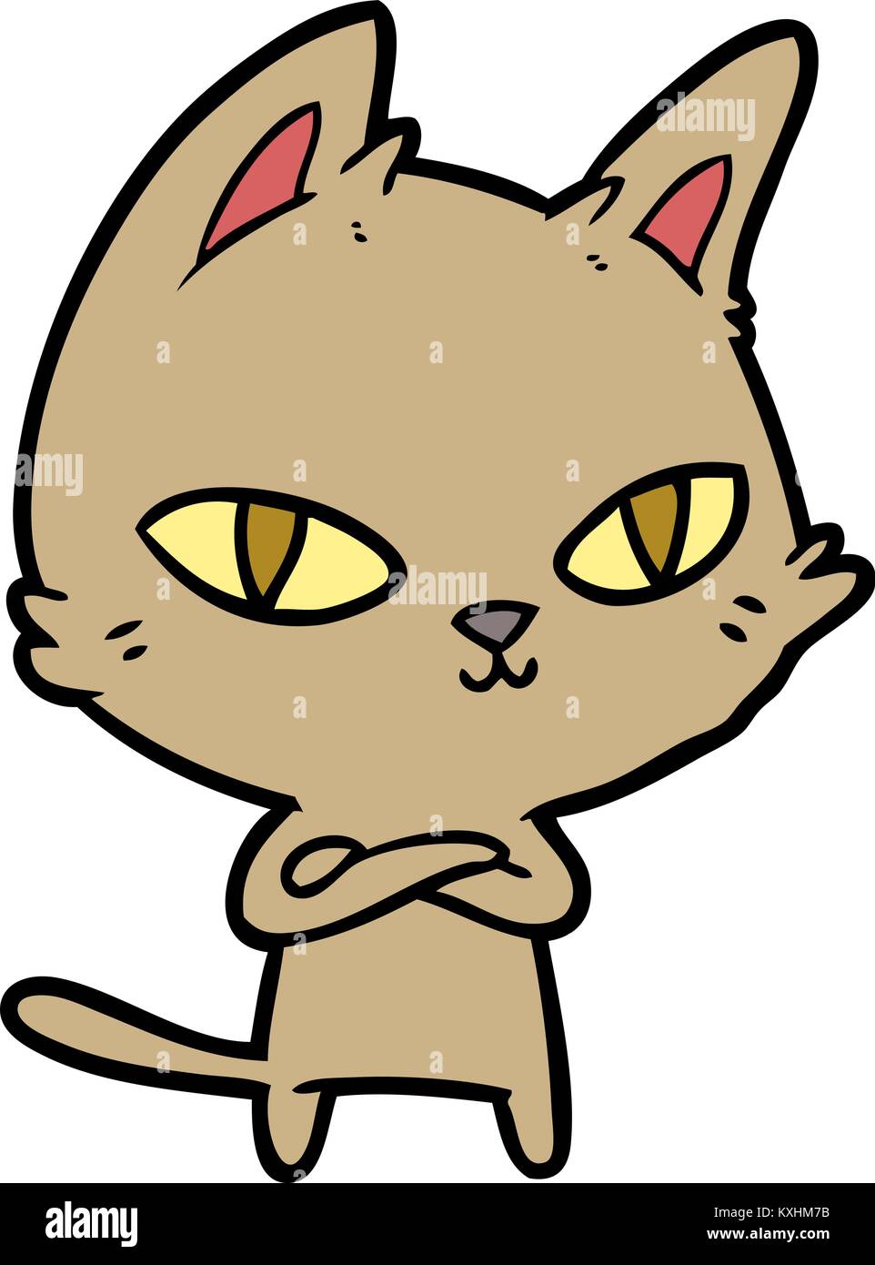 cartoon cat staring Stock Vector Image & Art - Alamy
