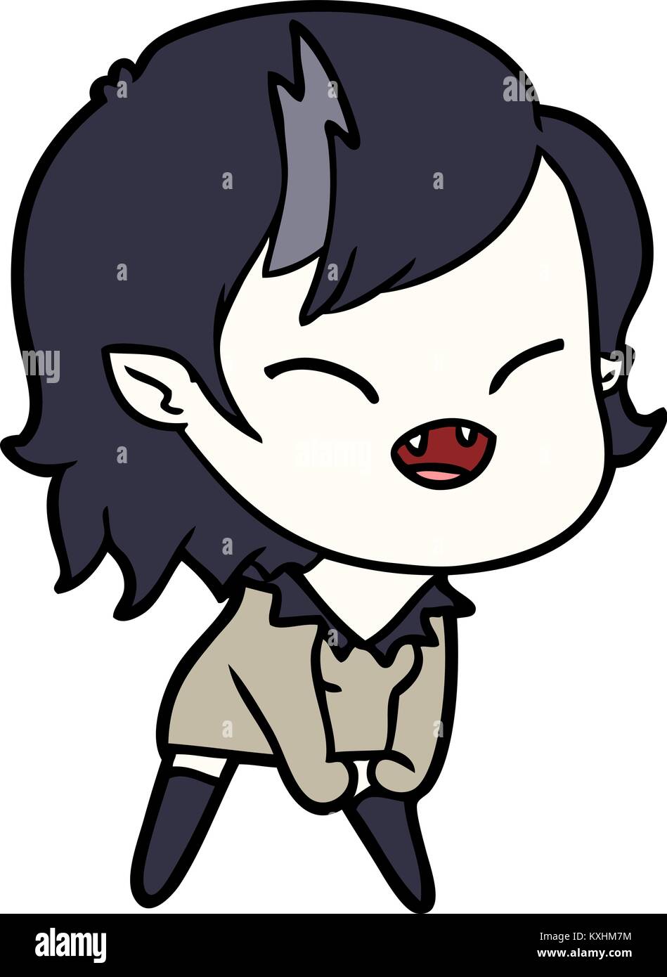 cartoon laughing vampire girl Stock Vector Image & Art - Alamy