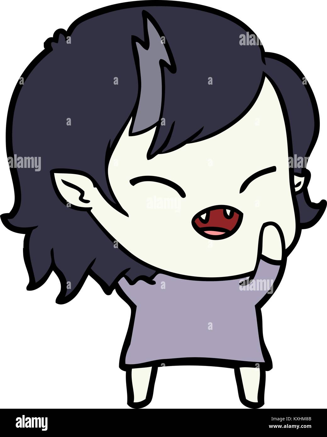 cartoon laughing vampire girl Stock Vector Image & Art - Alamy