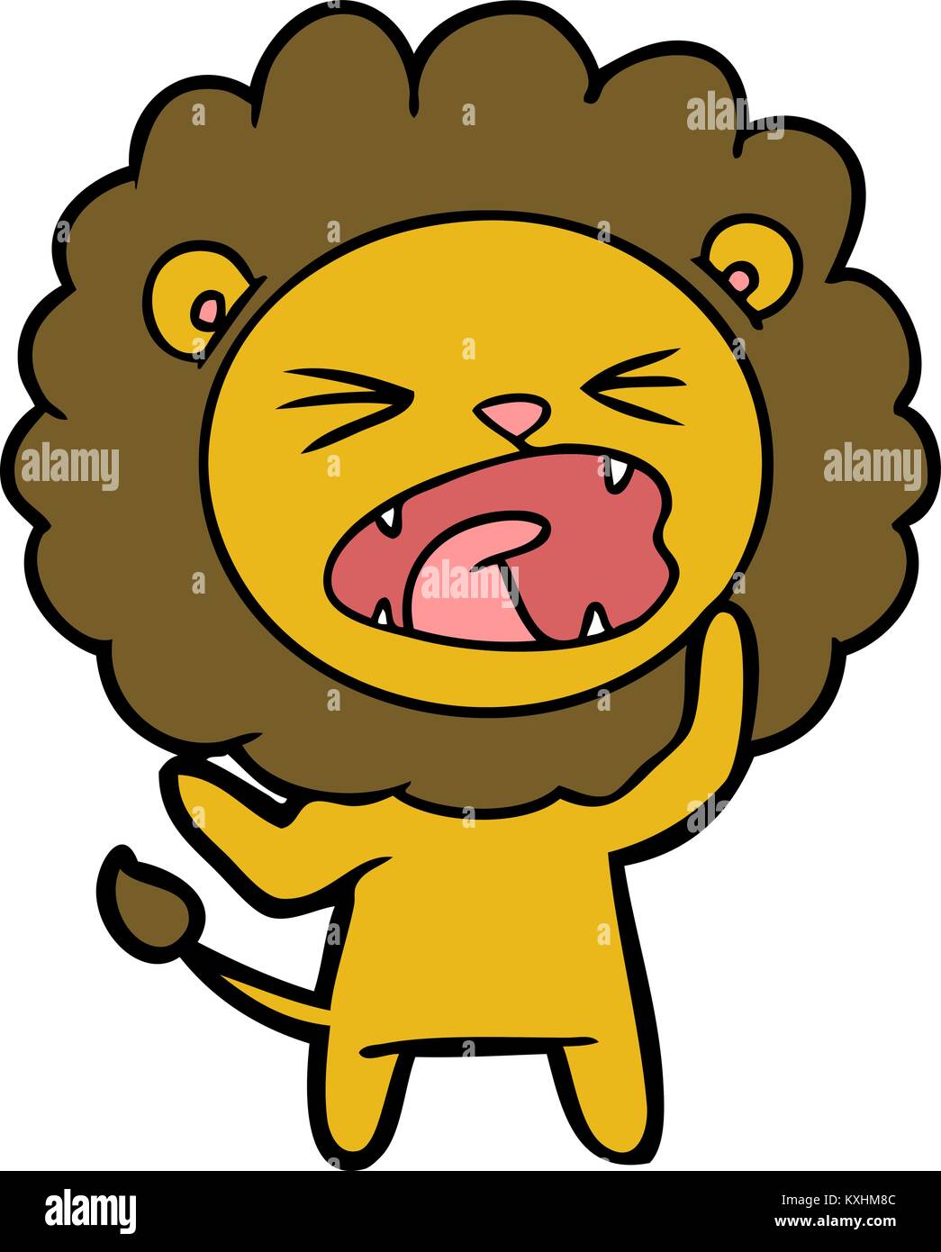 cartoon angry lion Stock Vector Image & Art - Alamy