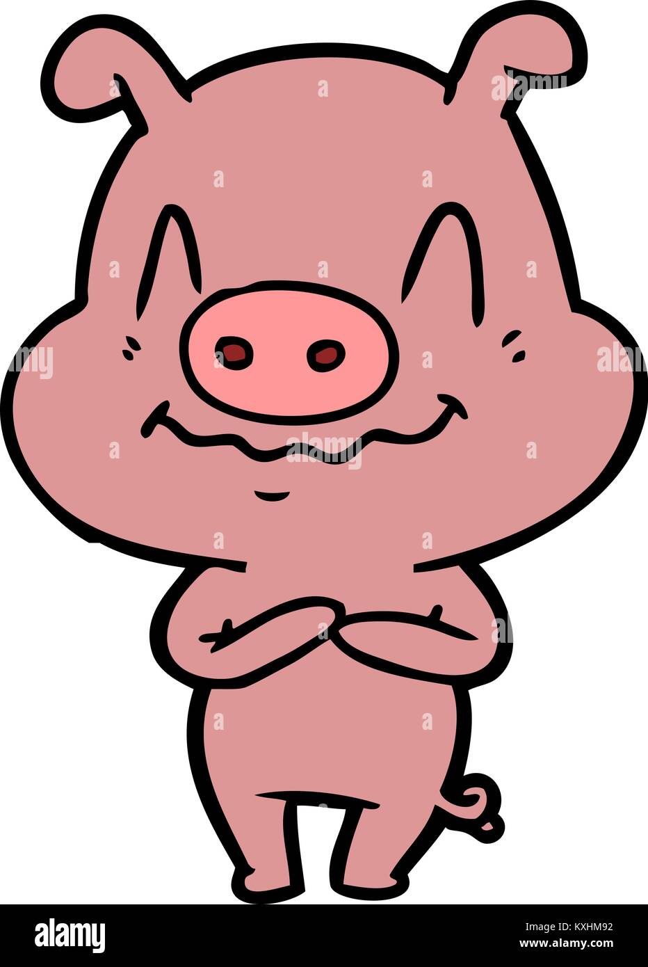 nervous cartoon pig Stock Vector Image & Art - Alamy
