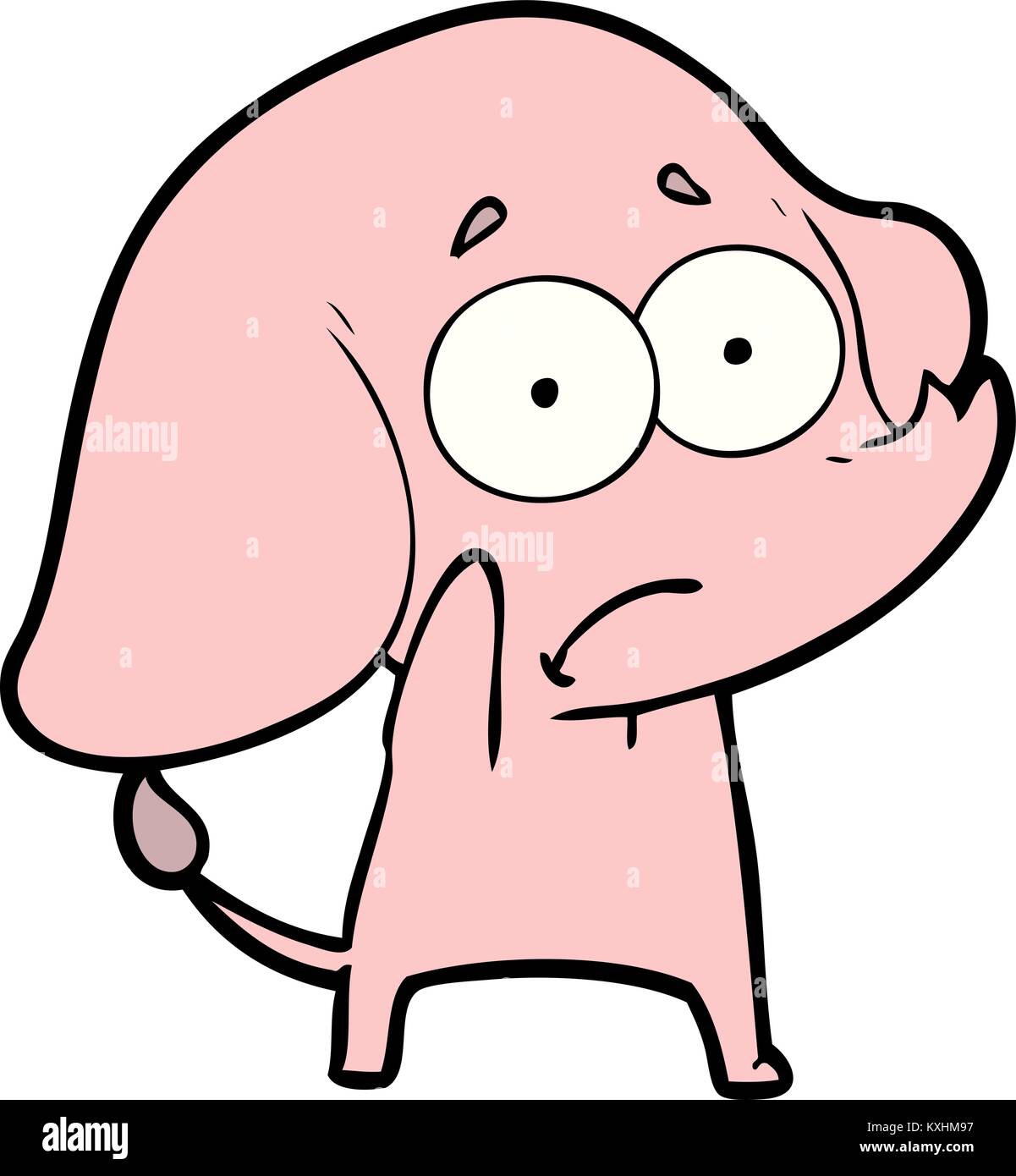 cartoon unsure elephant Stock Vector Image & Art - Alamy