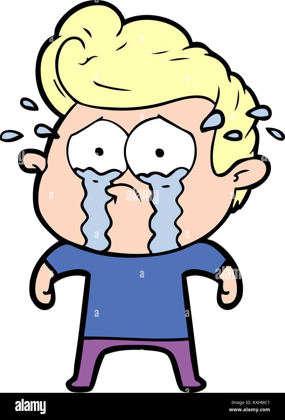 cartoon crying man Stock Vector Image & Art - Alamy