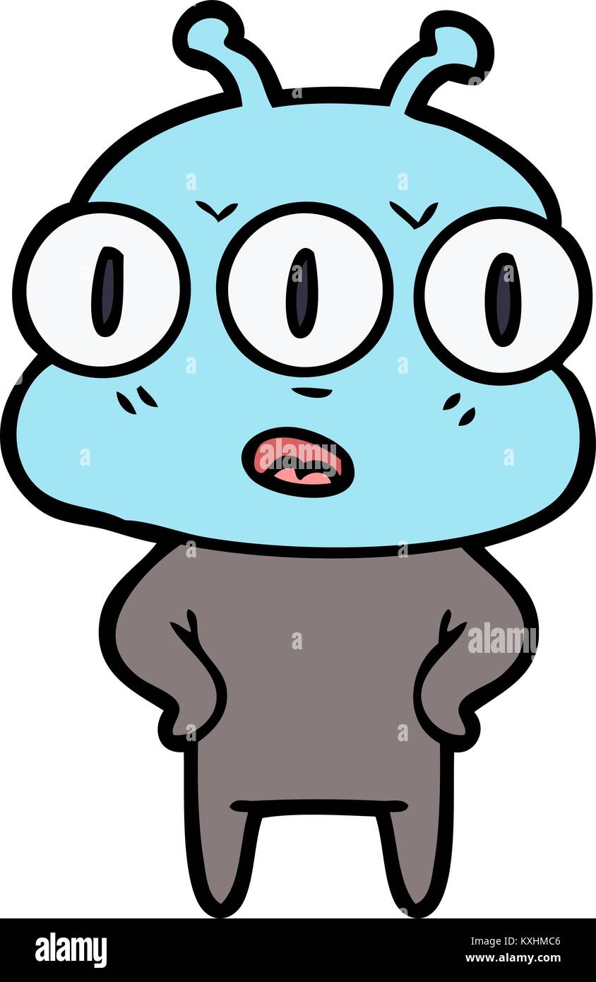 annoyed three eyed alien Stock Vector Image & Art - Alamy