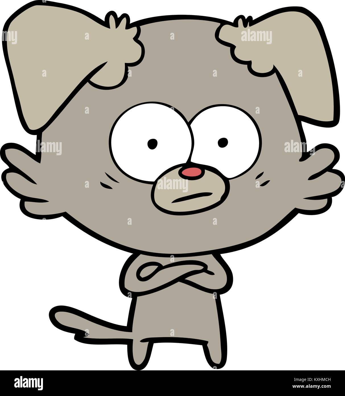 nervous dog cartoon Stock Vector Image & Art - Alamy