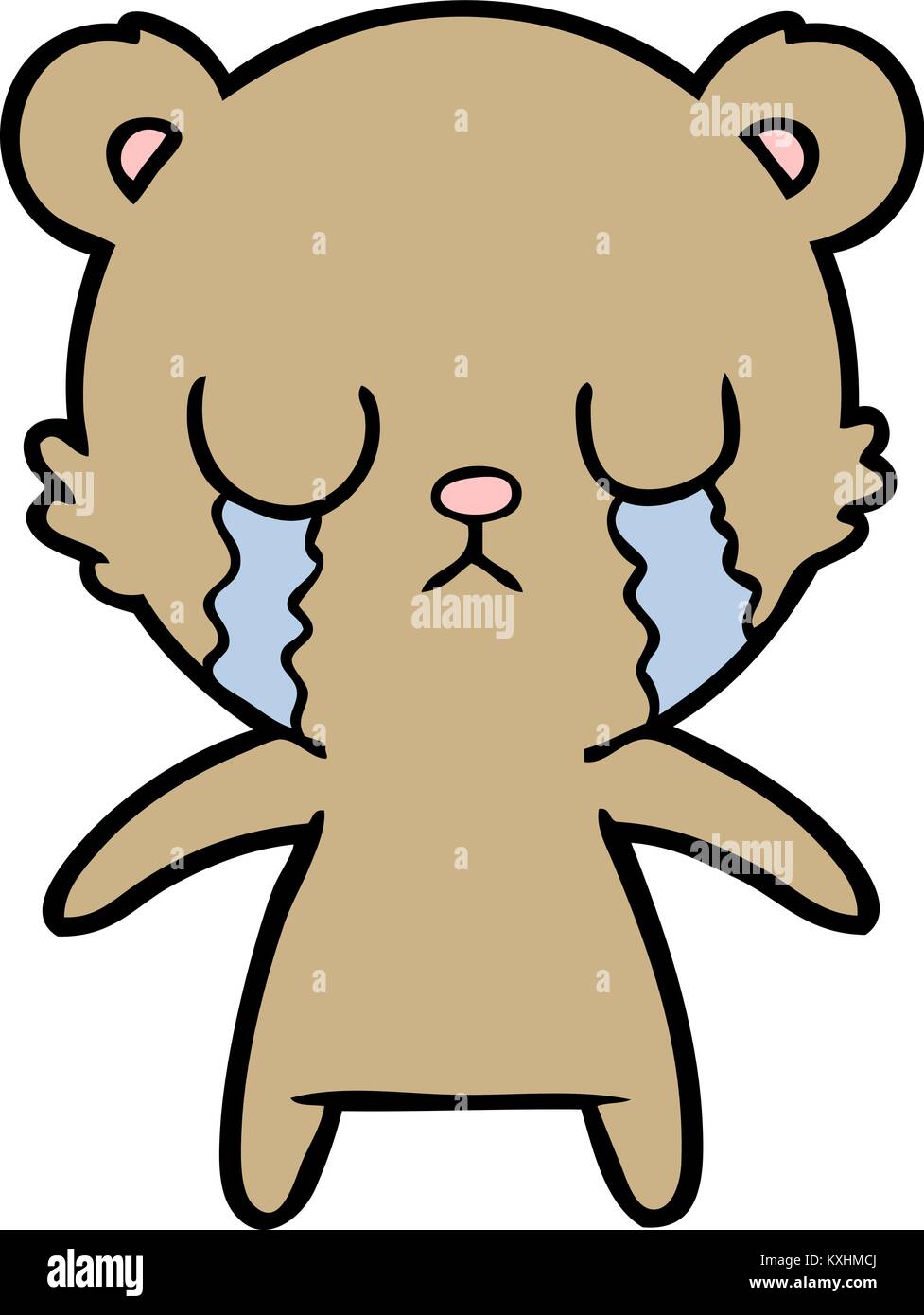 crying cartoon bear Stock Vector Image & Art - Alamy