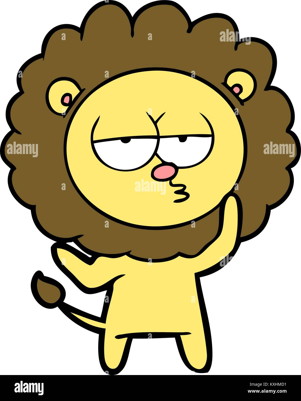 cartoon tired lion Stock Vector Image & Art - Alamy