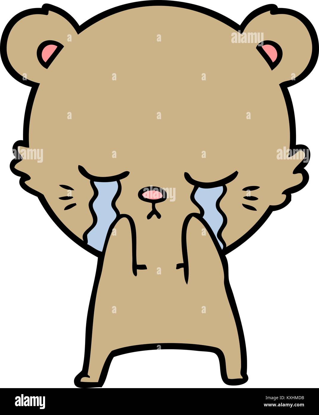 crying cartoon bear Stock Vector Image & Art - Alamy
