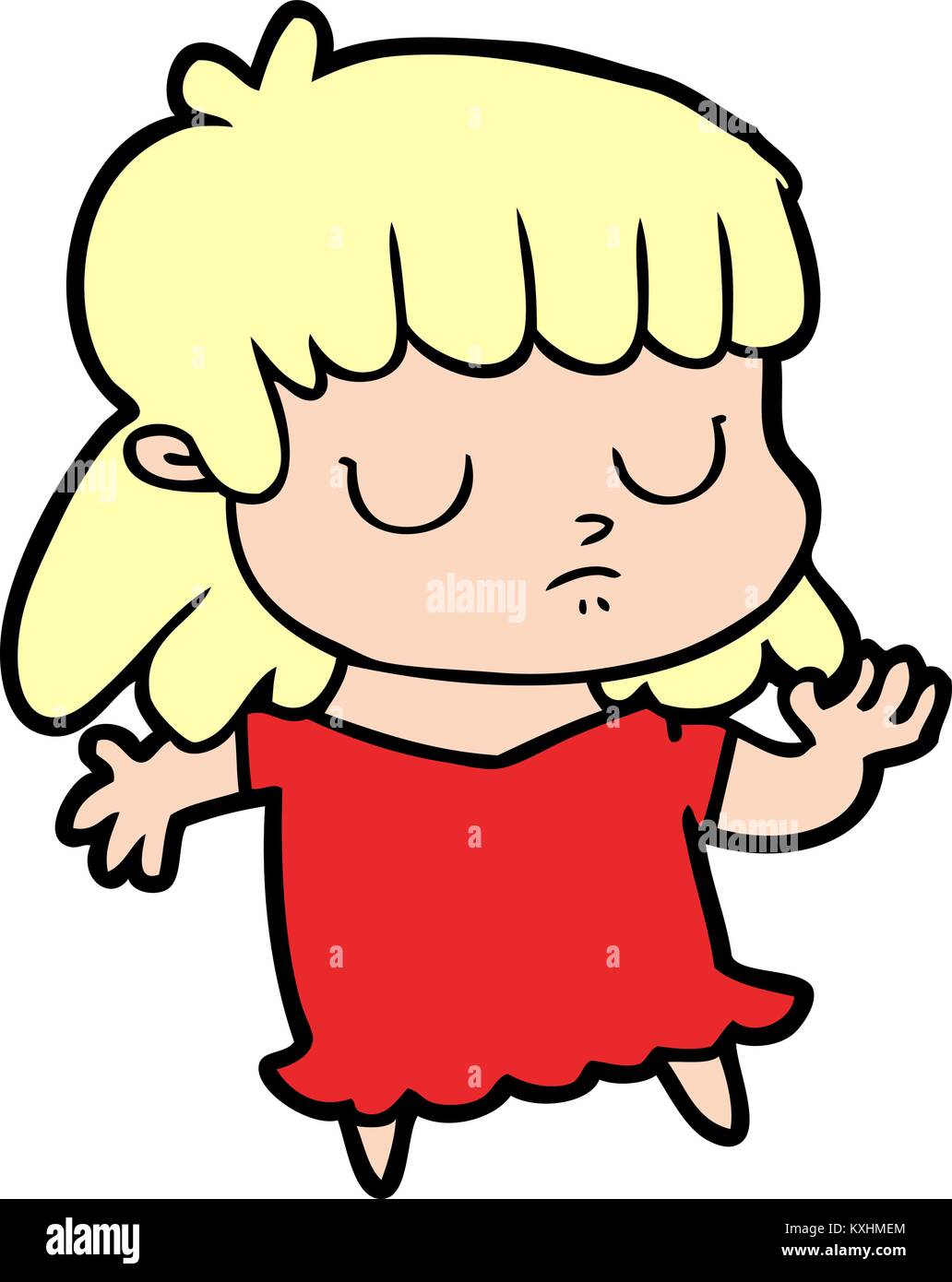 cartoon indifferent woman Stock Vector Image & Art - Alamy