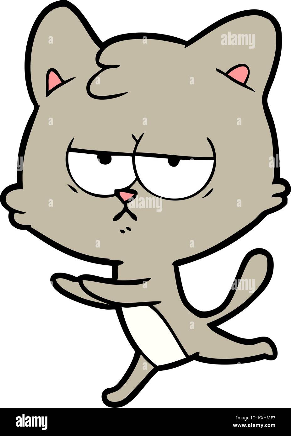 bored cartoon cat Stock Vector Image & Art - Alamy