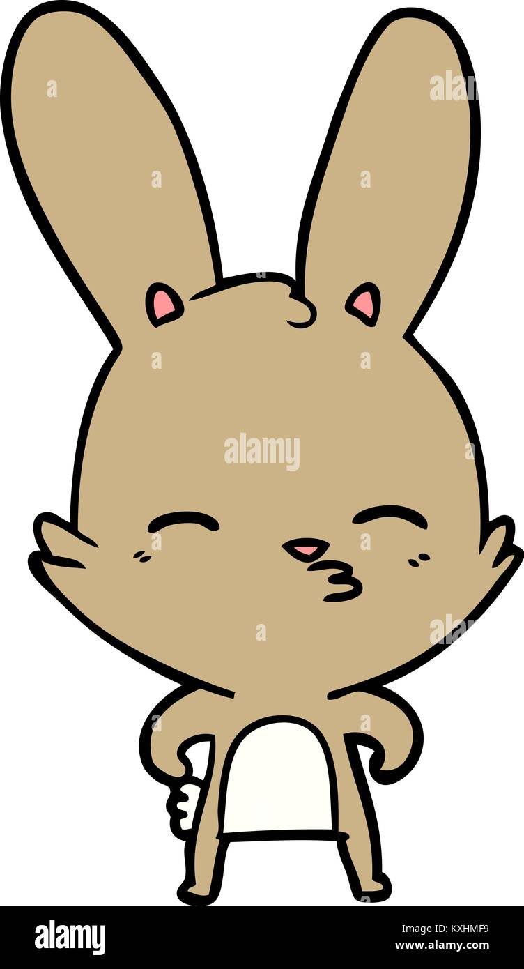 curious bunny cartoon Stock Vector Image & Art - Alamy