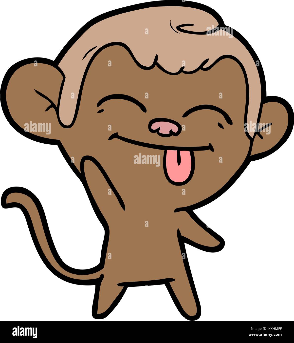 funny cartoon monkey waving Stock Vector Image & Art - Alamy
