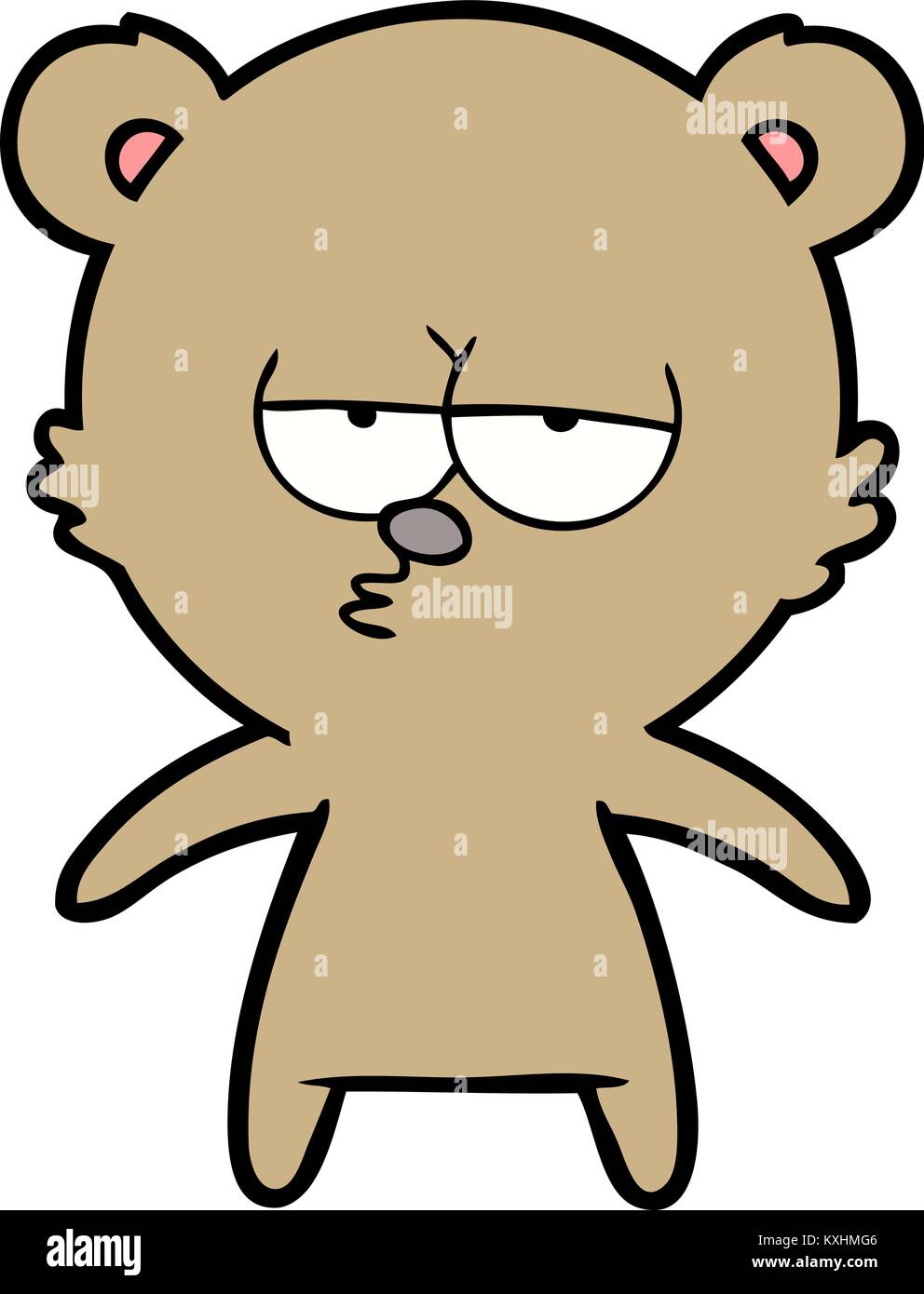 bored bear cartoon Stock Vector Image & Art - Alamy