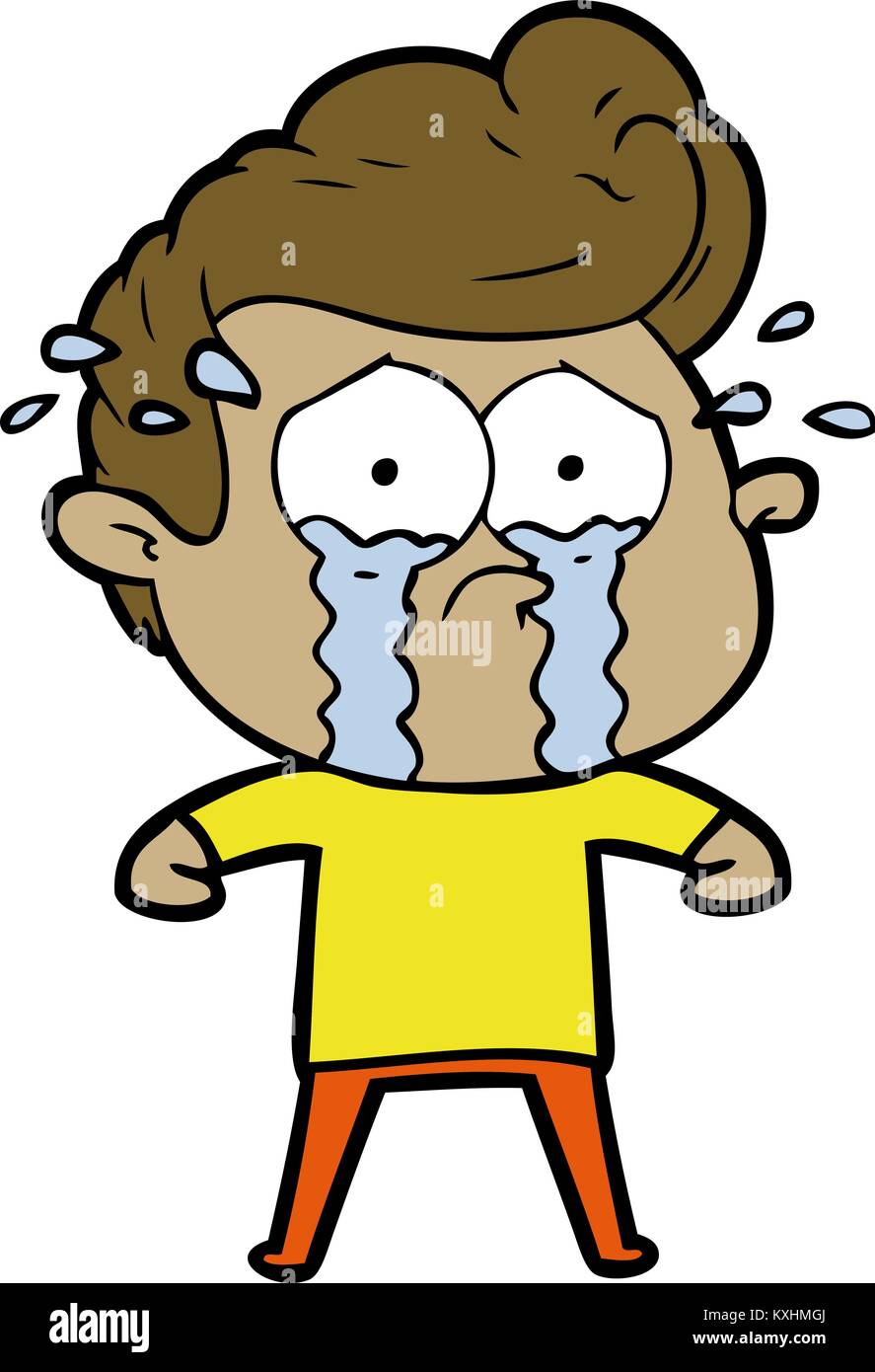 cartoon crying man Stock Vector Image & Art - Alamy