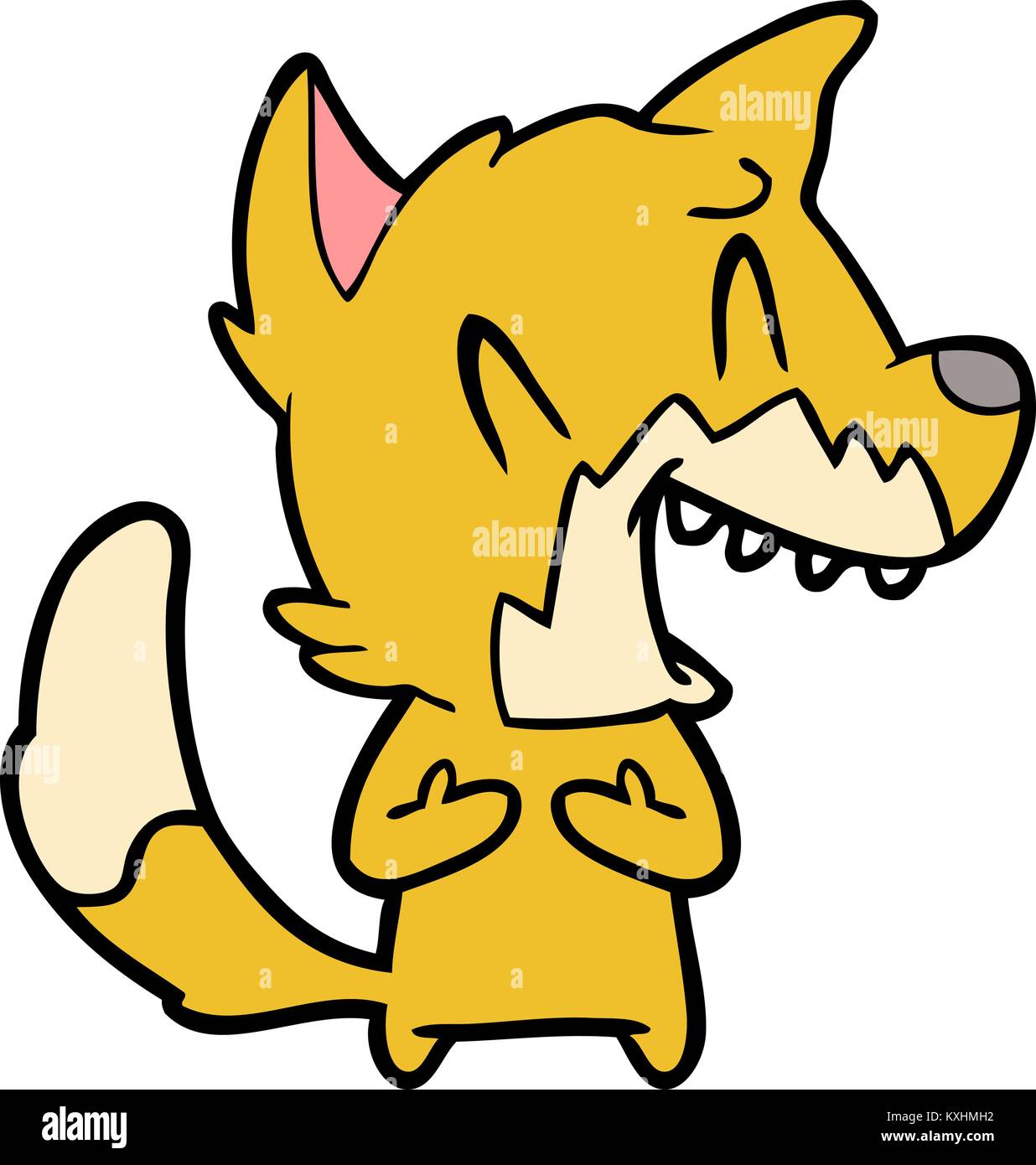 laughing fox cartoon Stock Vector Image & Art - Alamy