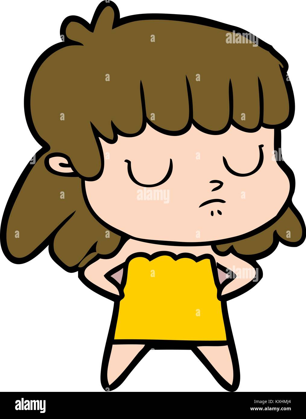 cartoon indifferent woman Stock Vector Image & Art - Alamy