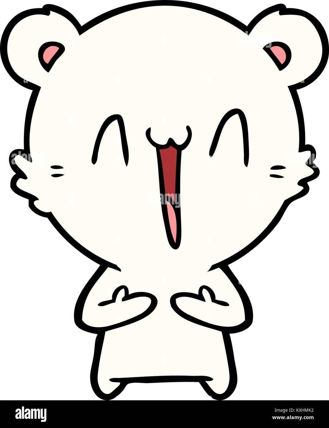 happy polar bear cartoon Stock Vector Image & Art - Alamy