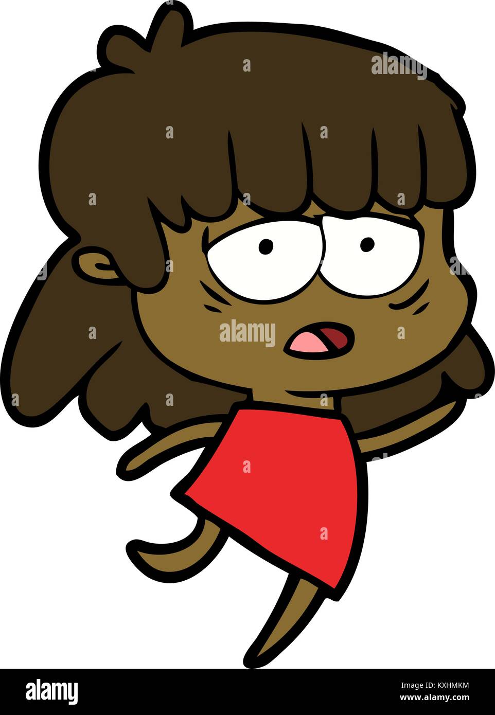 cartoon tired woman Stock Vector Image & Art - Alamy