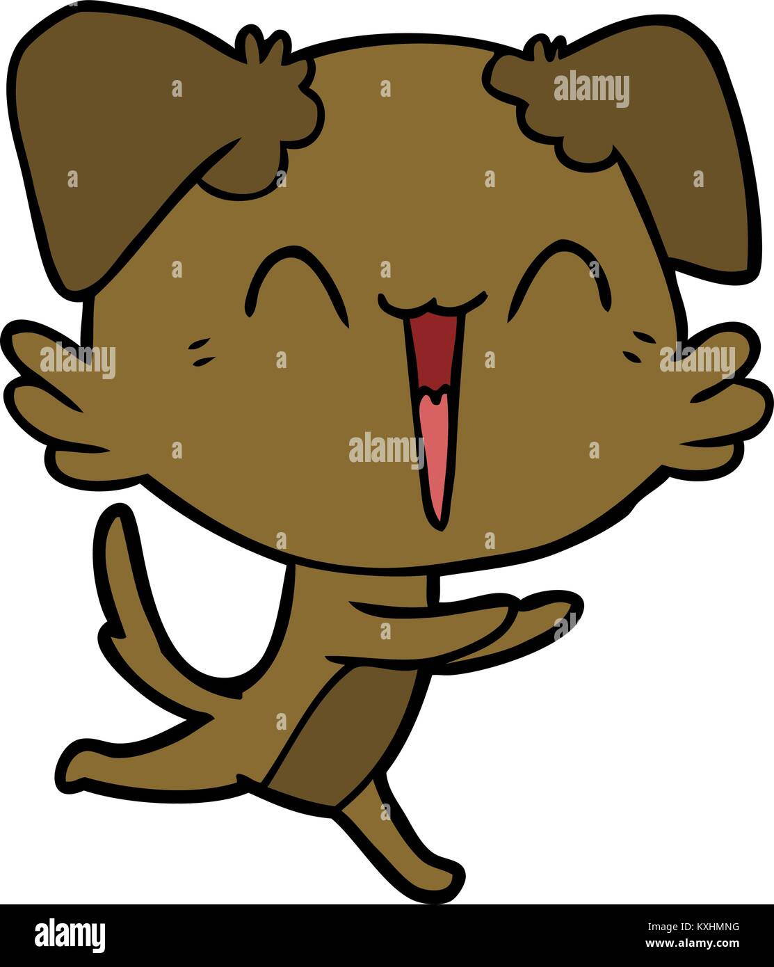 happy little dog cartoon Stock Vector Image & Art - Alamy