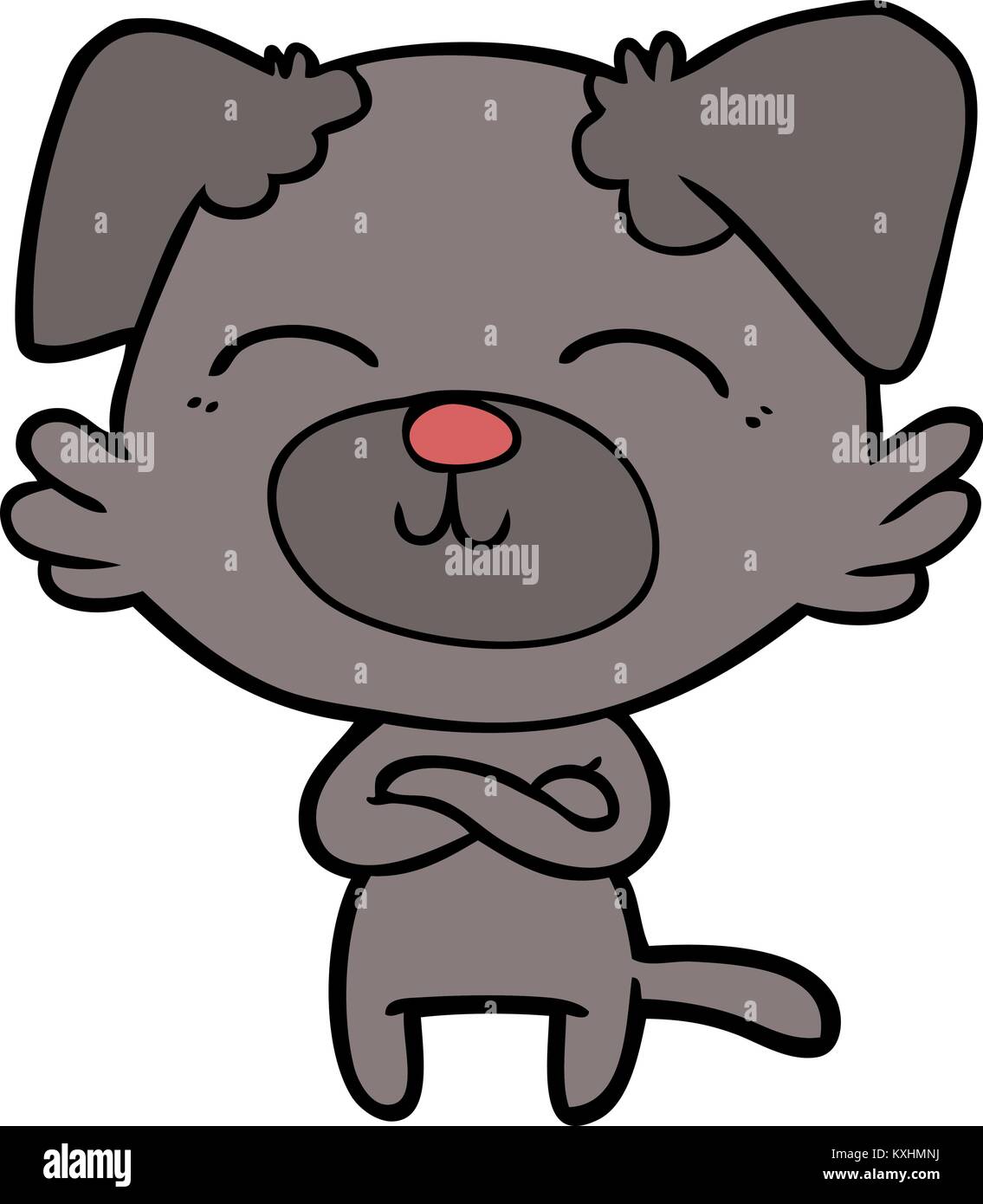 cartoon dog crossing arms Stock Vector Image & Art - Alamy