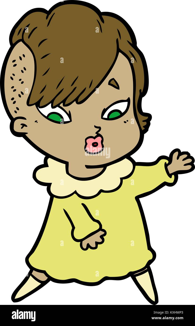 cartoon surprised girl Stock Vector Image & Art - Alamy