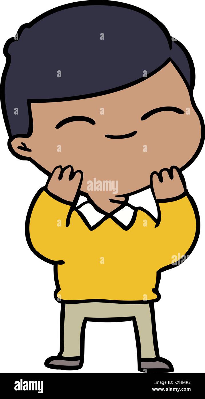 cartoon smiling boy Stock Vector Image & Art - Alamy