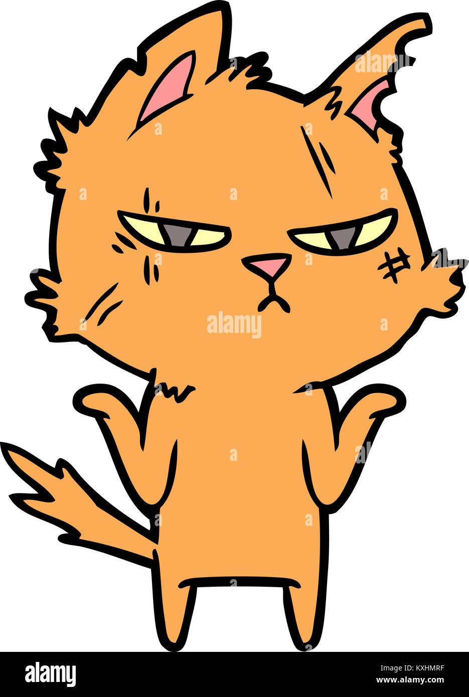 tough cartoon cat Stock Vector Image & Art - Alamy