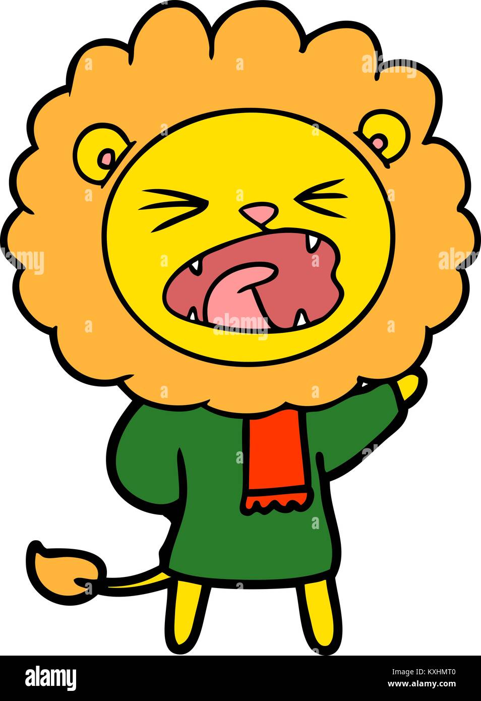 cartoon lion in winter clothes Stock Vector Image & Art - Alamy