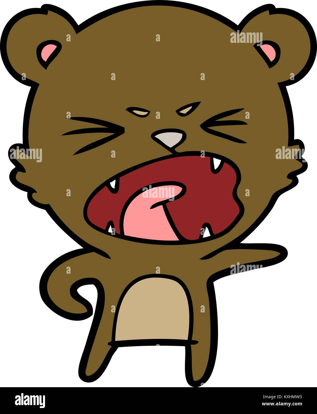 angry cartoon bear Stock Vector Image & Art - Alamy