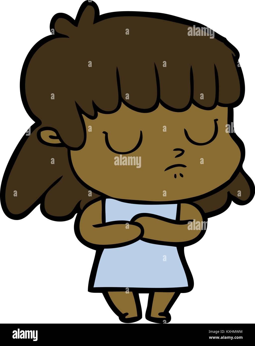 cartoon indifferent woman Stock Vector Image & Art - Alamy