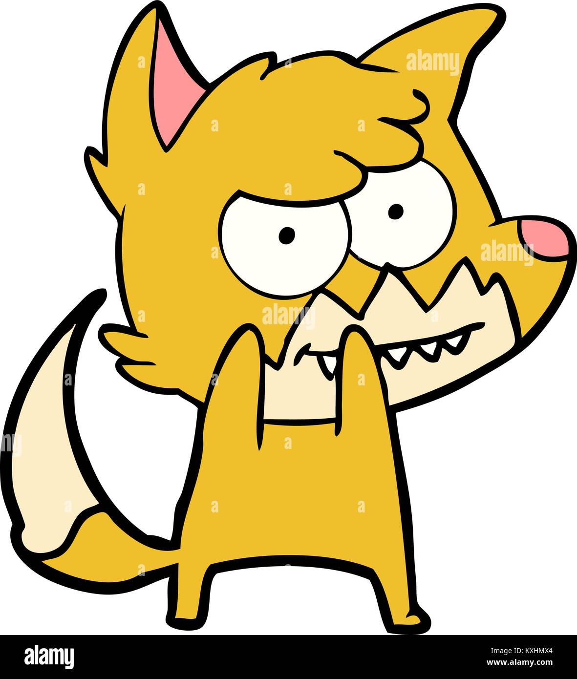 cartoon grinning fox Stock Vector Image & Art - Alamy