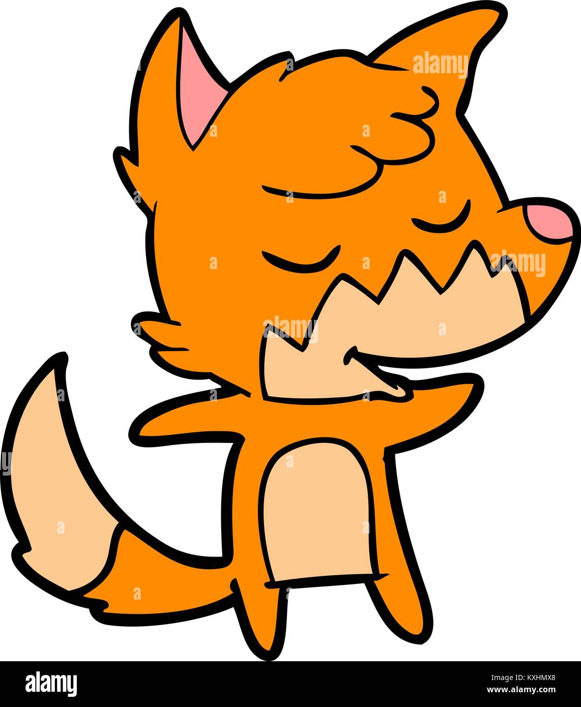 friendly cartoon fox Stock Vector Image & Art - Alamy